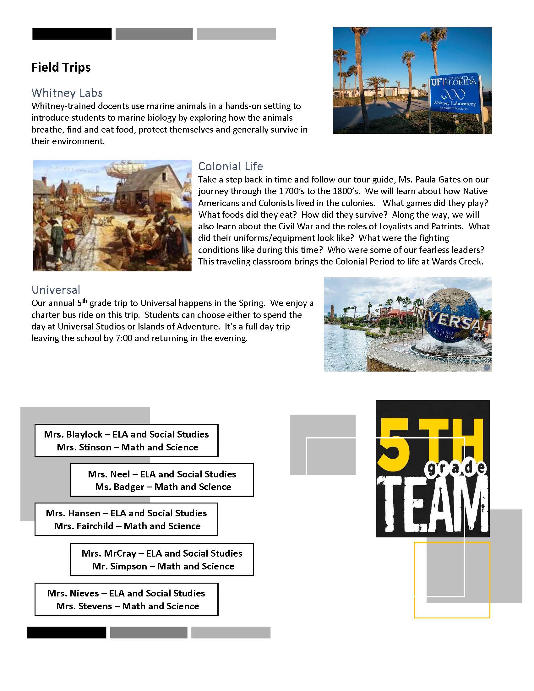 Fifth Grade – Wards Creek Elementary School